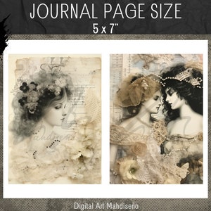 Victorian Elegance Ladies Scrapbook Pages Shabby Chic Vintage Lace ...