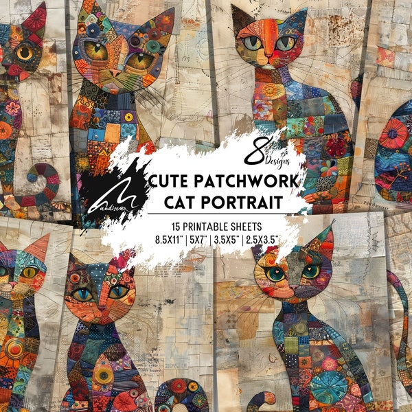 Patchwork Cats - Etsy
