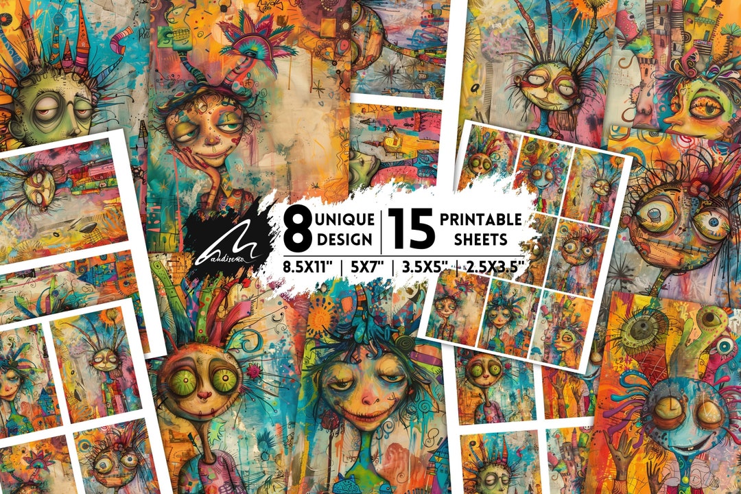 Quirky Aliens Junk Journal, Mixed Media, Whimsical, Alien, Whimsy ...