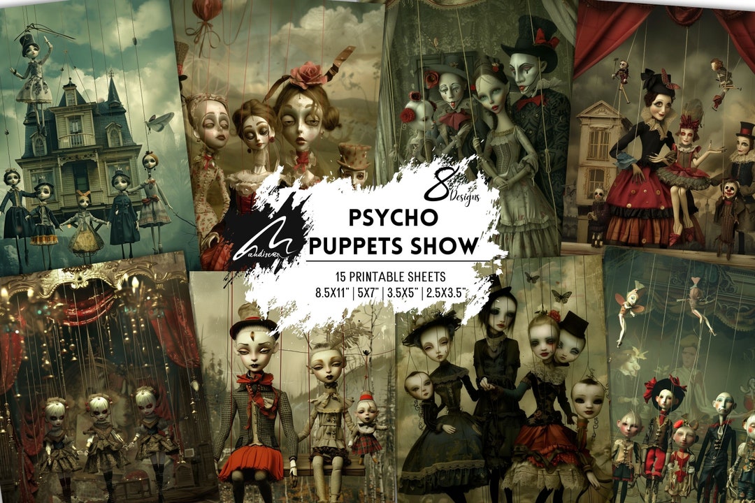 Psycho Puppets: Whimsical Show Spooky Quirky Creatures Digital Art ...