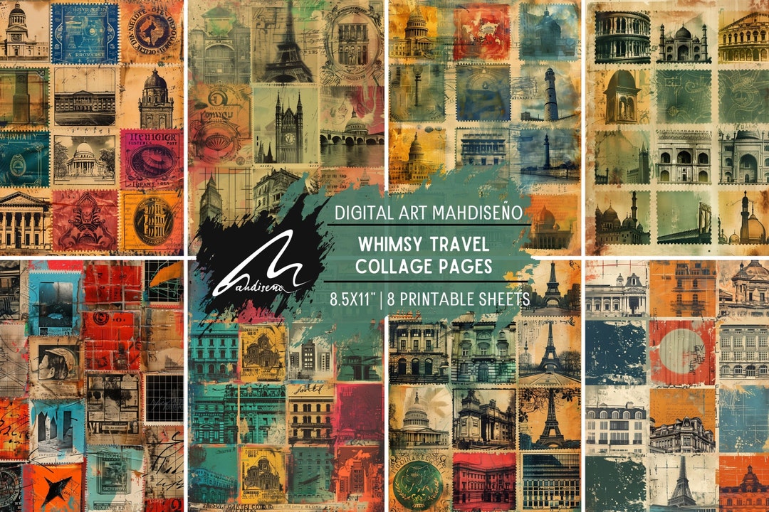 Global Landmarks Collage: Iconic World Architecture for Travel ...