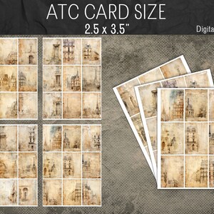 Vintage European Architecture Decoupage Paper, Shabby Chic Buildings ...