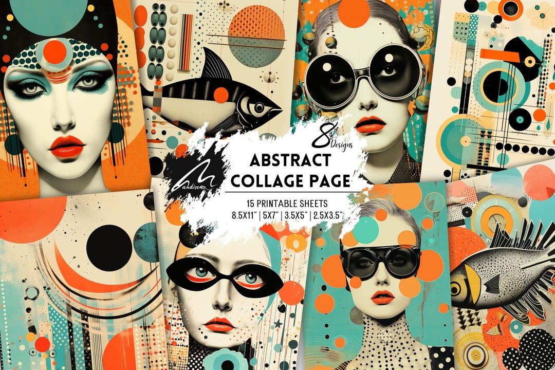 Retro Pop Art Collage Pages – Junk Journal Ephemera (digital Download ...