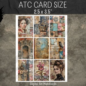 Royal Theme Mixed Media Digital Papers, Regal Ephemera Scrapbooking ...