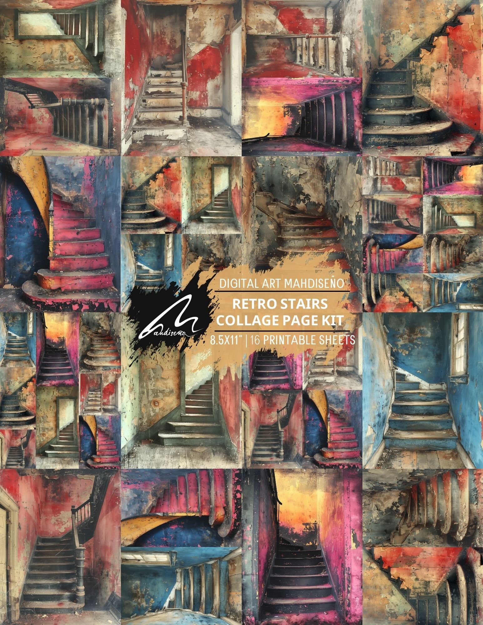 Rustic Stairs, Junk Journal Pages, Abandoned Buildings, Tattered ...