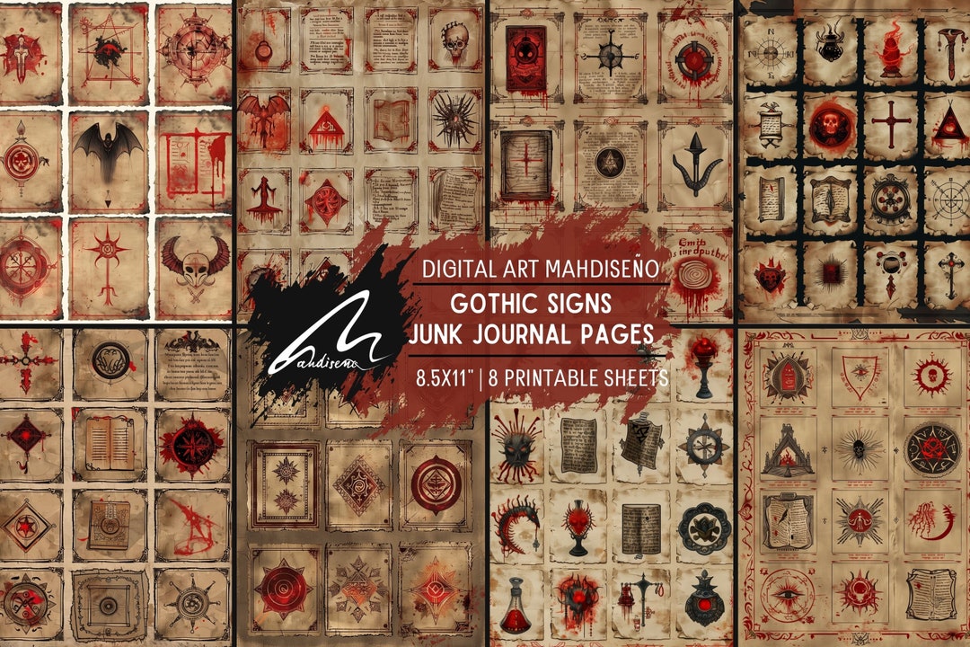 Mystical Symbols Digital Papers: Ancient Scripts, Sacred Seals (digital ...