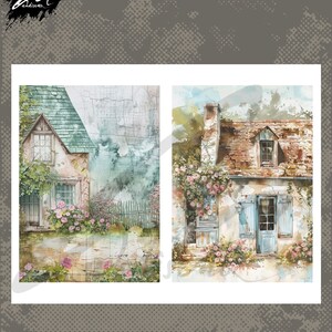 Cottage Garden Digital Paper: Floral Scrapbook Printable (digital ...