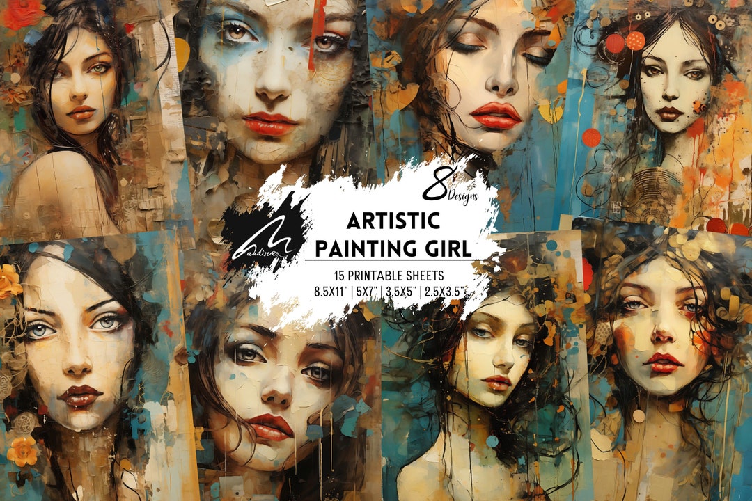Ethereal Gaze: Artistic Portrait Scrapbook Papers, Vintage-inspired ...