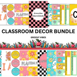Groovy Vibes Classroom Decor Bundle - Etsy