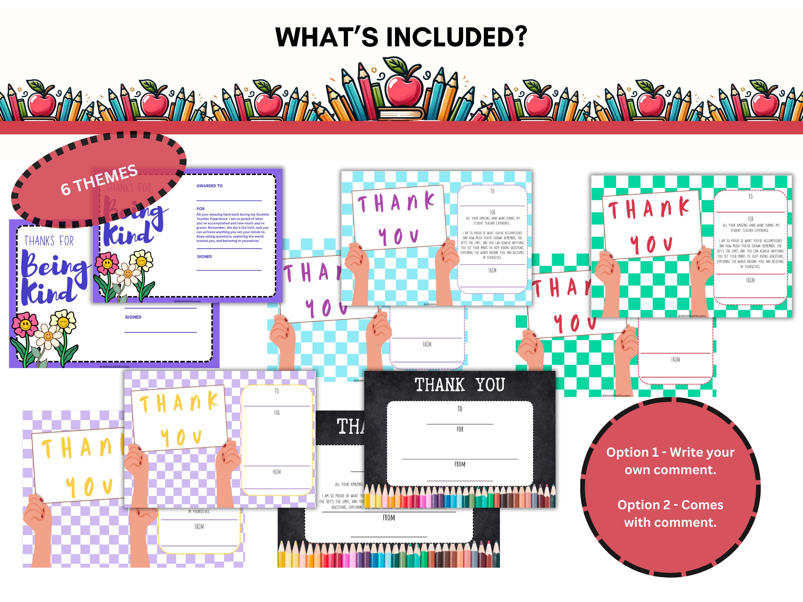 Student Teacher 'thank You' Certificates - Etsy