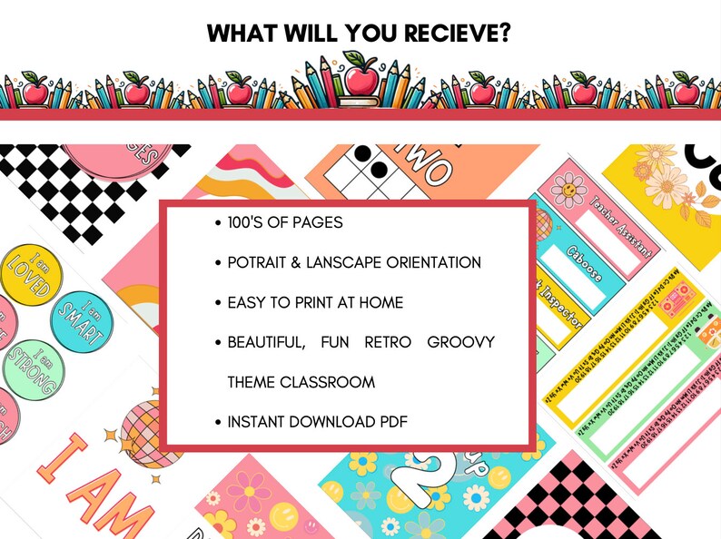 Groovy Vibes Classroom Decor Bundle - Etsy