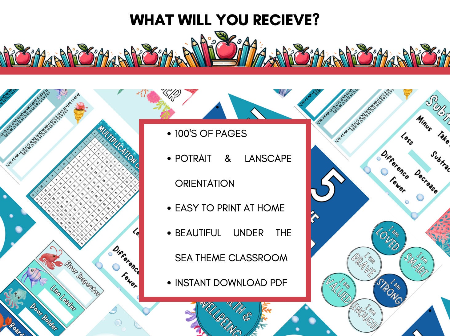 Under the Sea - Classroom Decor Bundle - Etsy