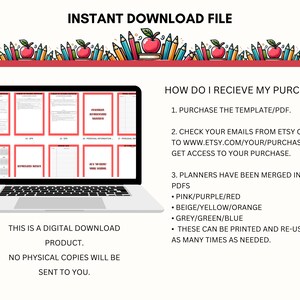 Student Teacher Planner Bundle - Etsy