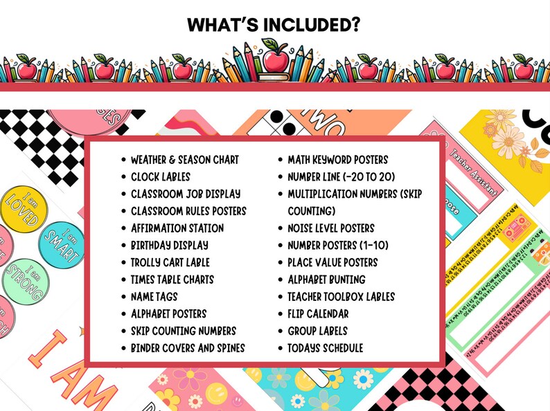 Groovy Vibes Classroom Decor Bundle - Etsy