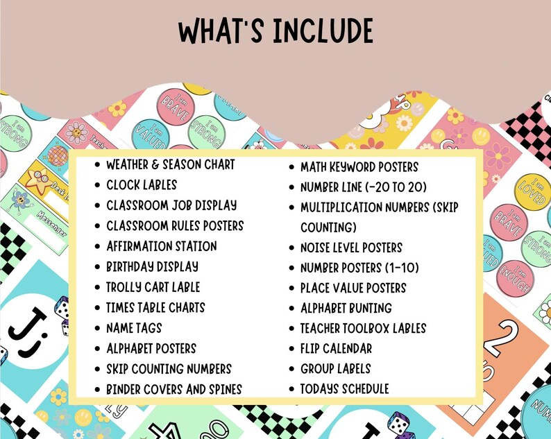 Groovy Vibes - Classroom Decor Bundle - Etsy