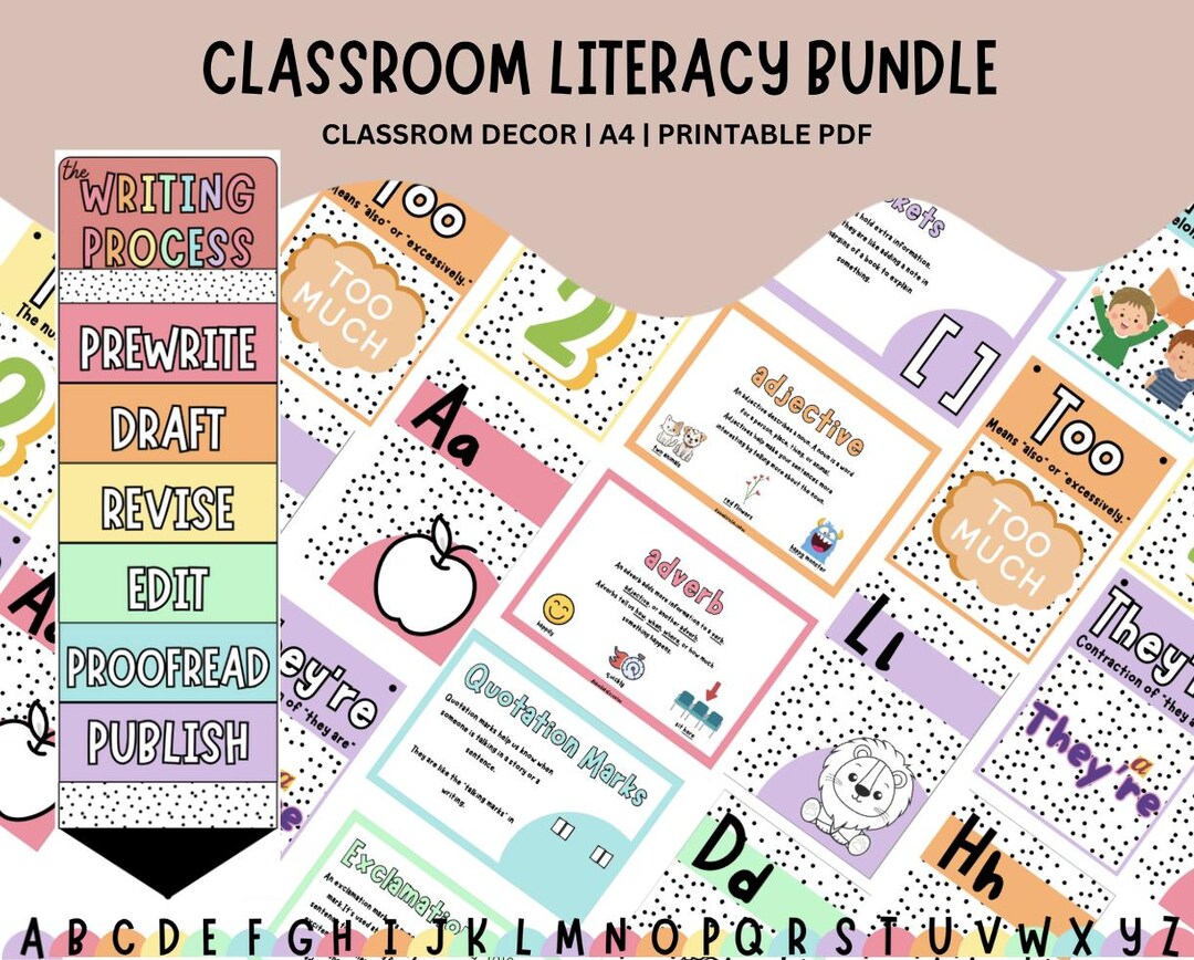 Literacy Decor Bundle - Etsy