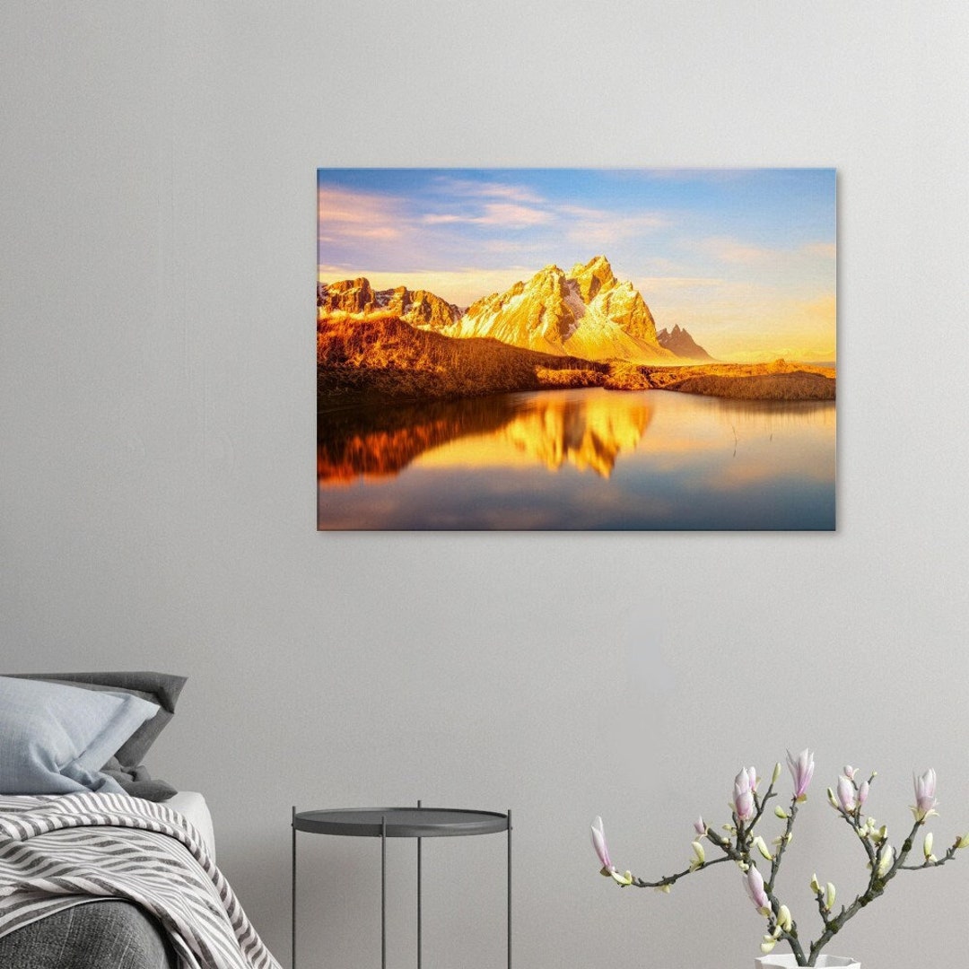 Brunnhorn Mountain, Mountain in Iceland, Reflection in Water, Big ...