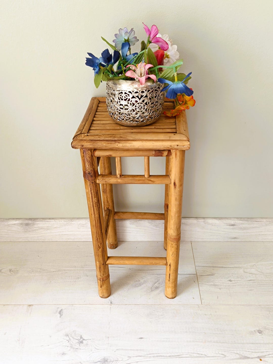 Small Bamboo Stool - Etsy