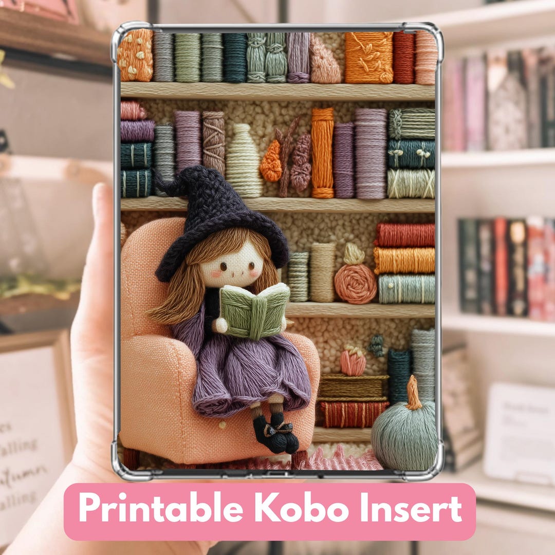Kobo Cute Witch Bookish Insert: Halloween Bookish Decor (PDF Download ...