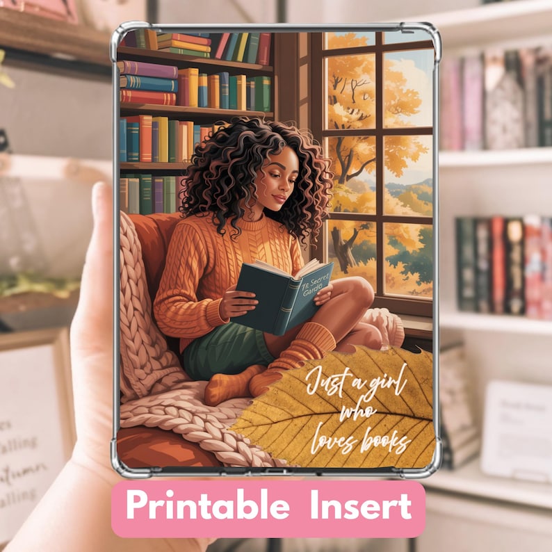 Black Girl Kindle Insert: Printable Kindle Sticker (PDF Download) - Etsy