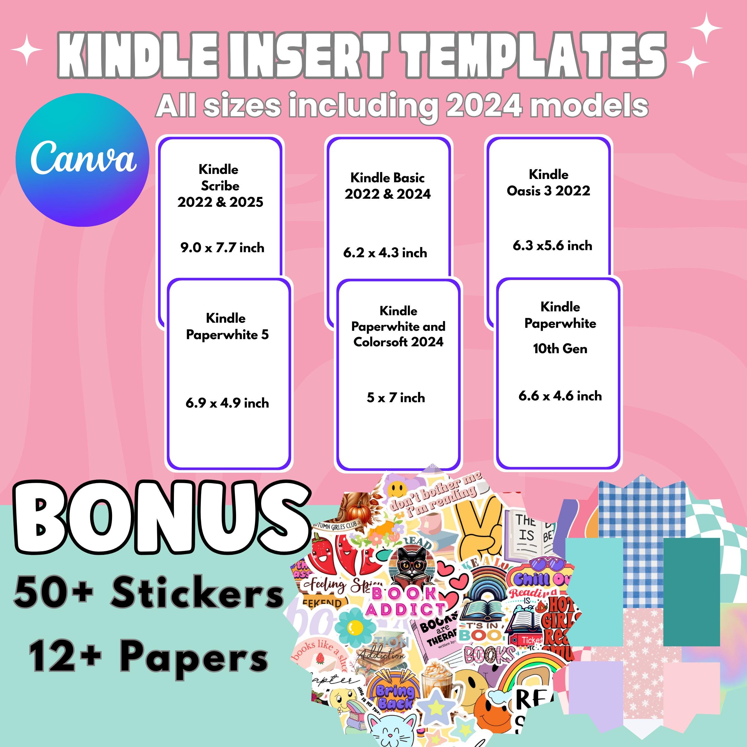 Kindle Insert Template Canva Printable Kindle Insert Kindle Paperwhite ...