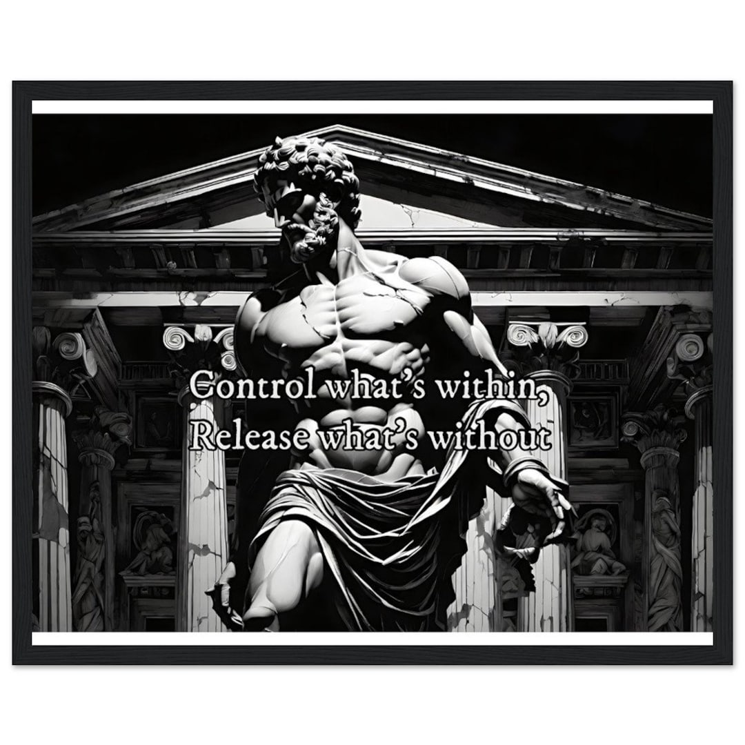 Stoic Wall Art control What's Within, Release What's Without - Etsy