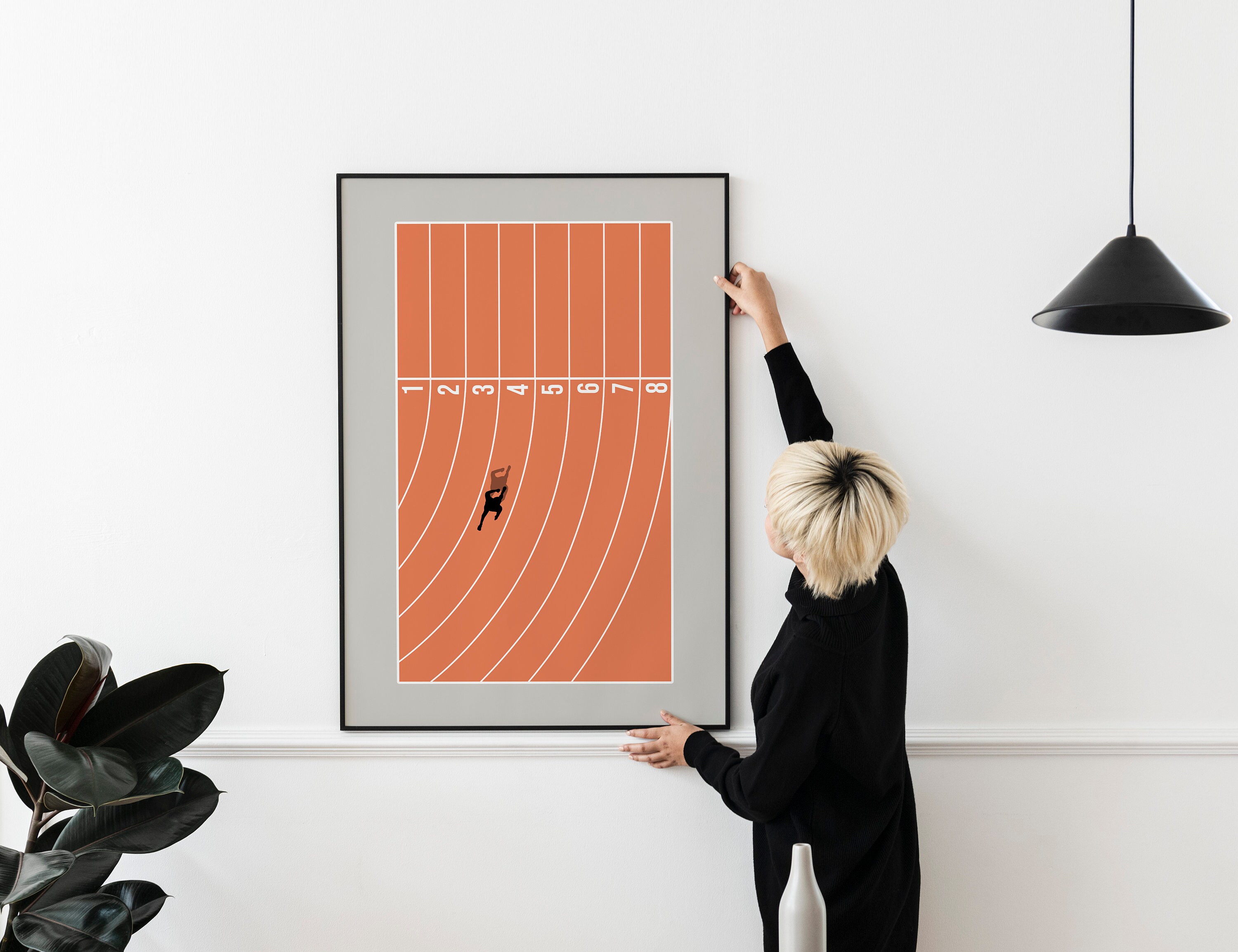 Running Track Print Art, Sports Art, Wall Art, Running Wall Art ...