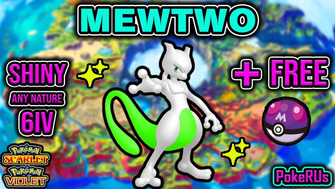 SHINY 6IV & EV Trained Mewtwo Pokémon Scarlet and Violet, Sword and ...
