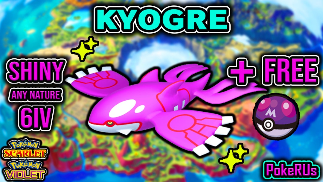 SHINY 6IV & EV Trained Kyogre Pokémon Scarlet and Violet, Sword and ...