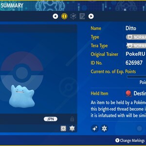 6IV Shiny Ditto Masuda Japanese Breeding X4 Pack Pokémon Scarlet and Violet, Sword and Shield ...