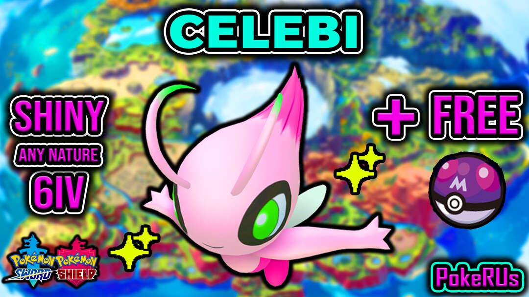 SHINY 6iv & Ev Trained Mythical Celebi *rare SPECIAL EVENT* Pokémon ...