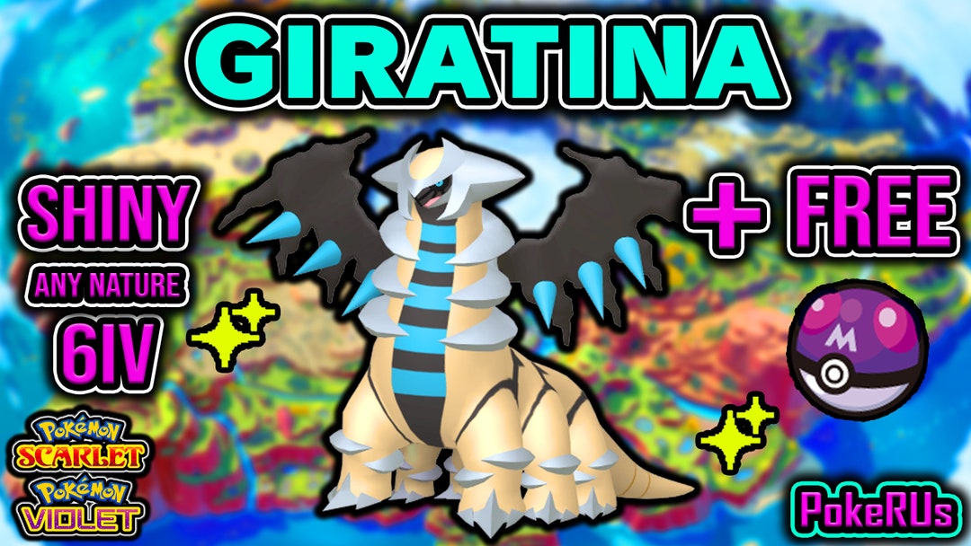 SHINY 6IV & EV Trained Giratina Pokémon Scarlet and Violet, Sword and Shield, Legends Arceus ...