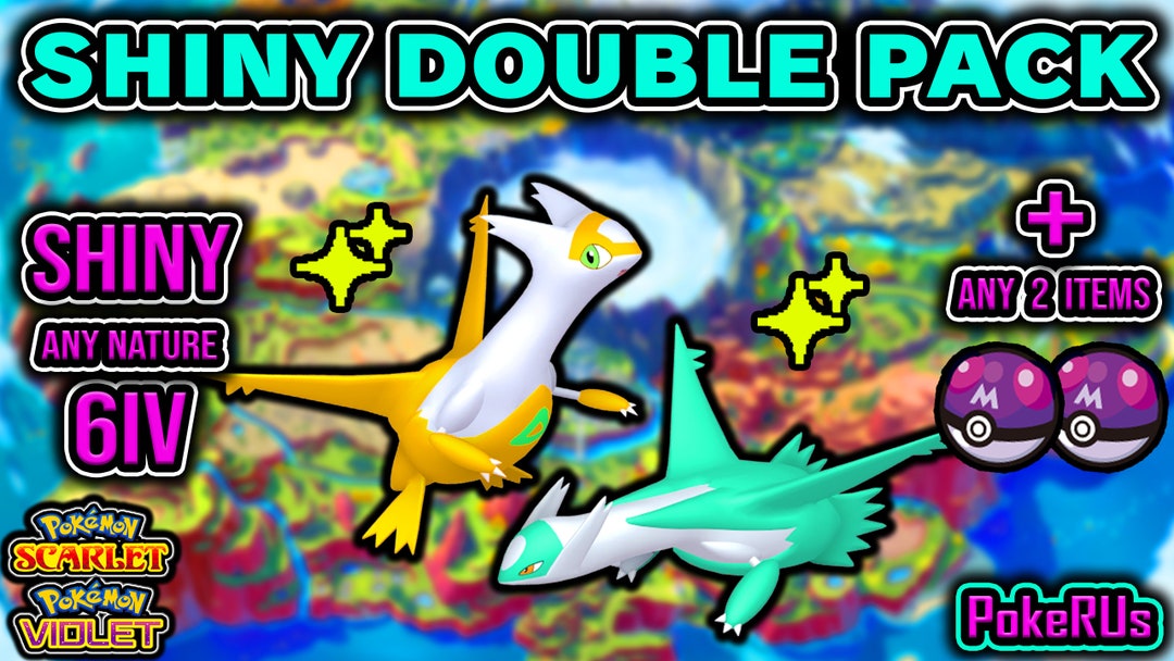 SHINY 6IV & EV Trained Latios + Latias 2 Pack - Pokémon Scarlet and ...