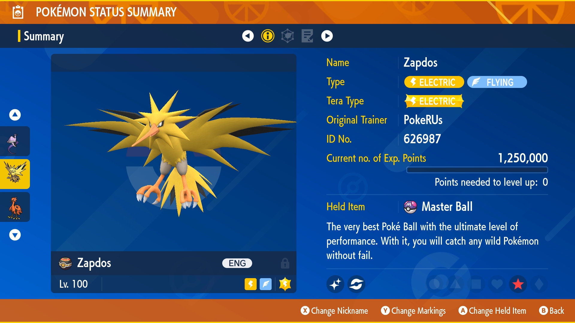 SHINY 6IV & EV Trained All Legendary Birds 3-pack Articuno, Zapdos, Moltres kanto Pokémon ...
