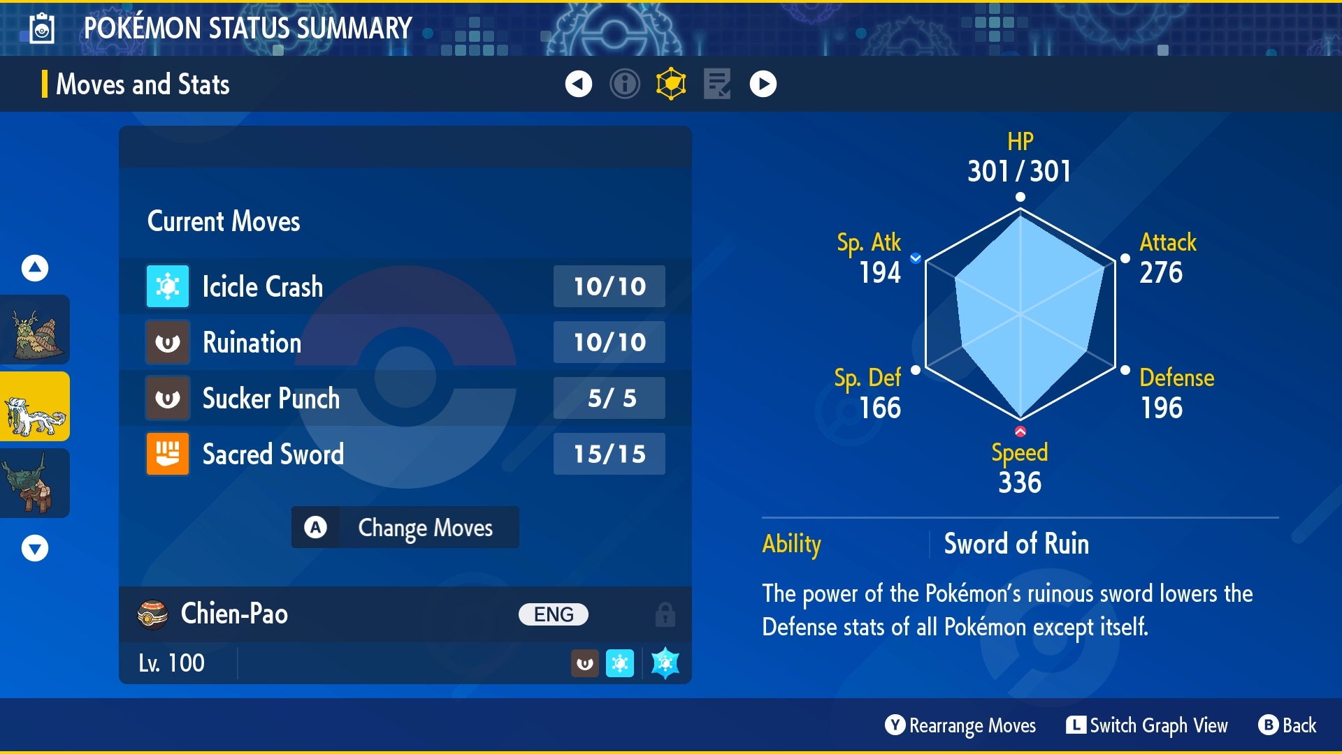 6IV & EV Trained 4-pack Legendary "pokémon of Ruin" (chien-pao, Wo ...