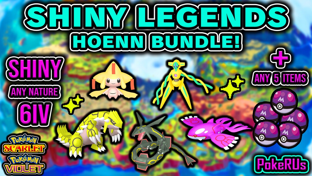 SHINY 6IV & EV Trained Mythical Jirachi, Deoxys + Groudon, Kyogre ...