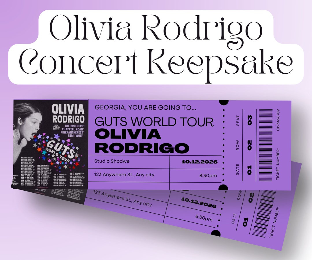 Surprise Concert Ticket Gift Reveal Customisable Gift for Music Lover ...