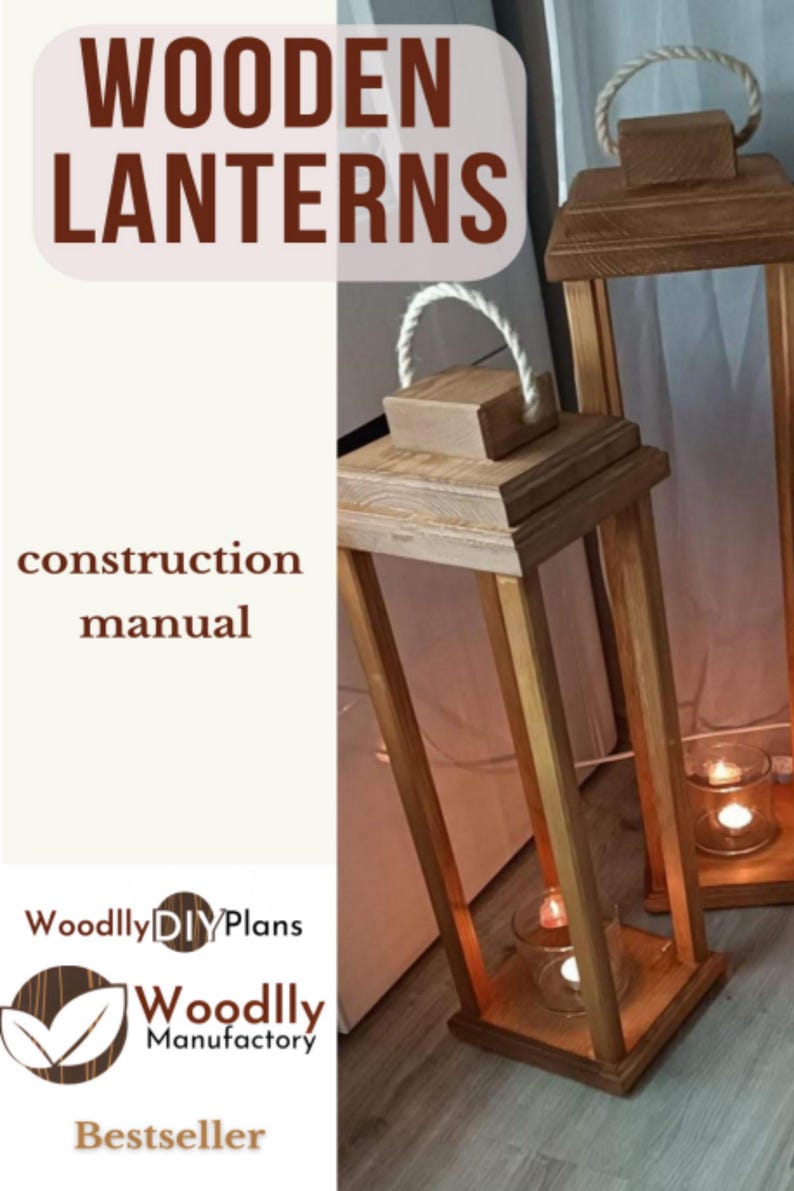 DIY Wooden Lantern Plans, Easy Woodworking Instructions (PDF) - Etsy