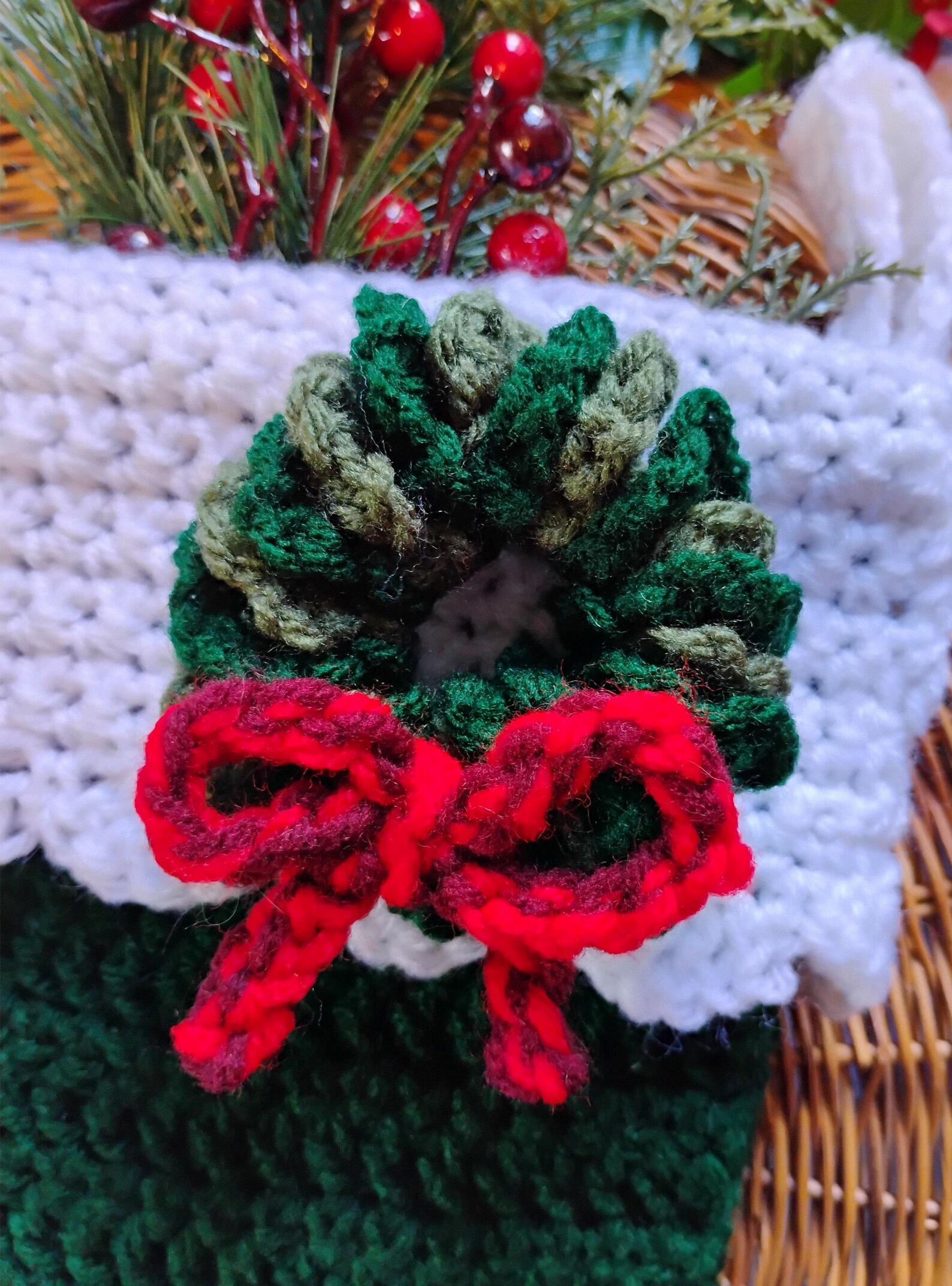 Custom Crochet Christmas Stocking With Liner and Motif - Red - Etsy