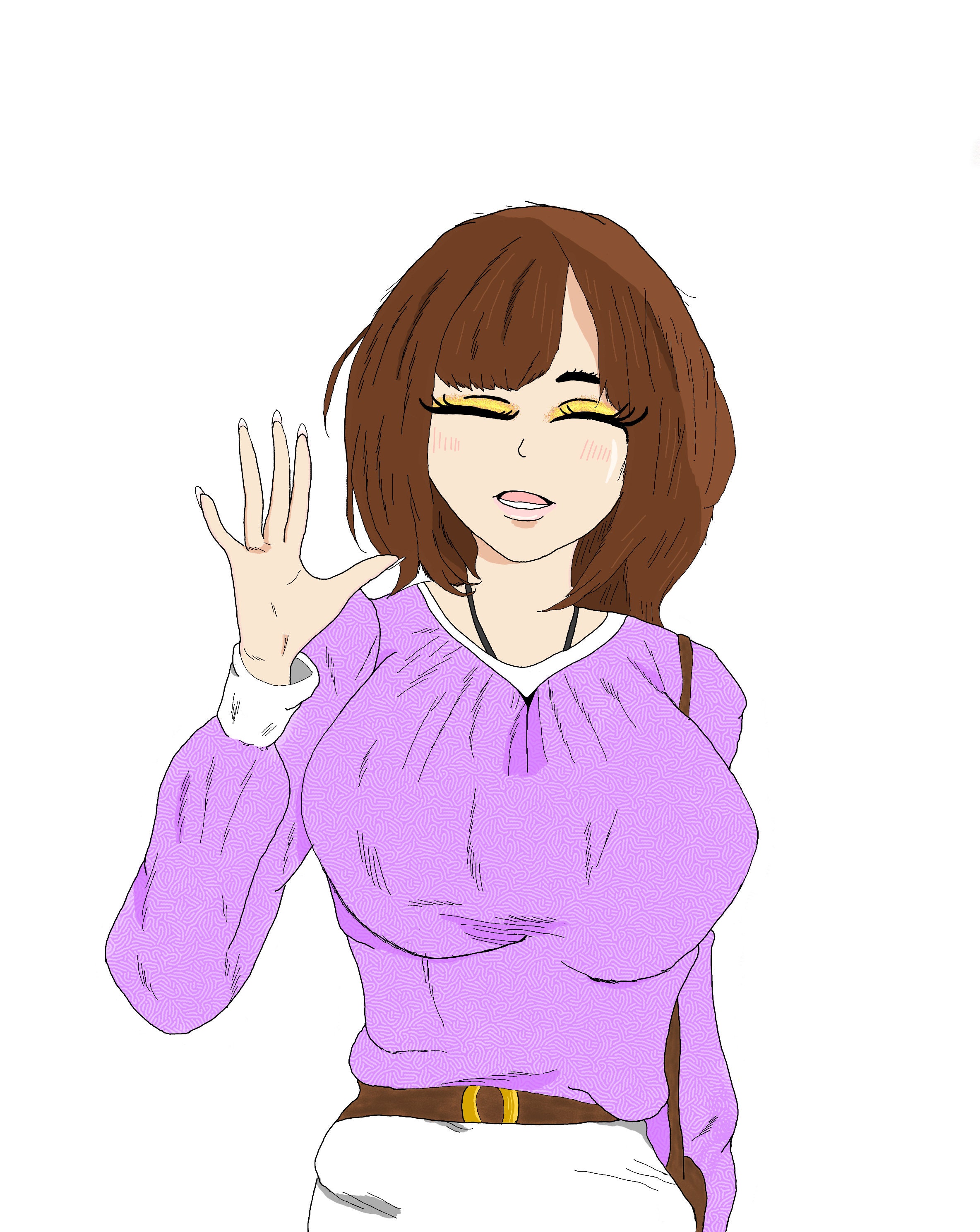 Anime CUTE Waving CAR STICKER Waifu - Etsy