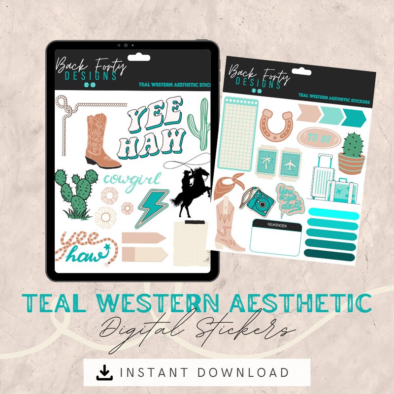 Western Stickers - Etsy