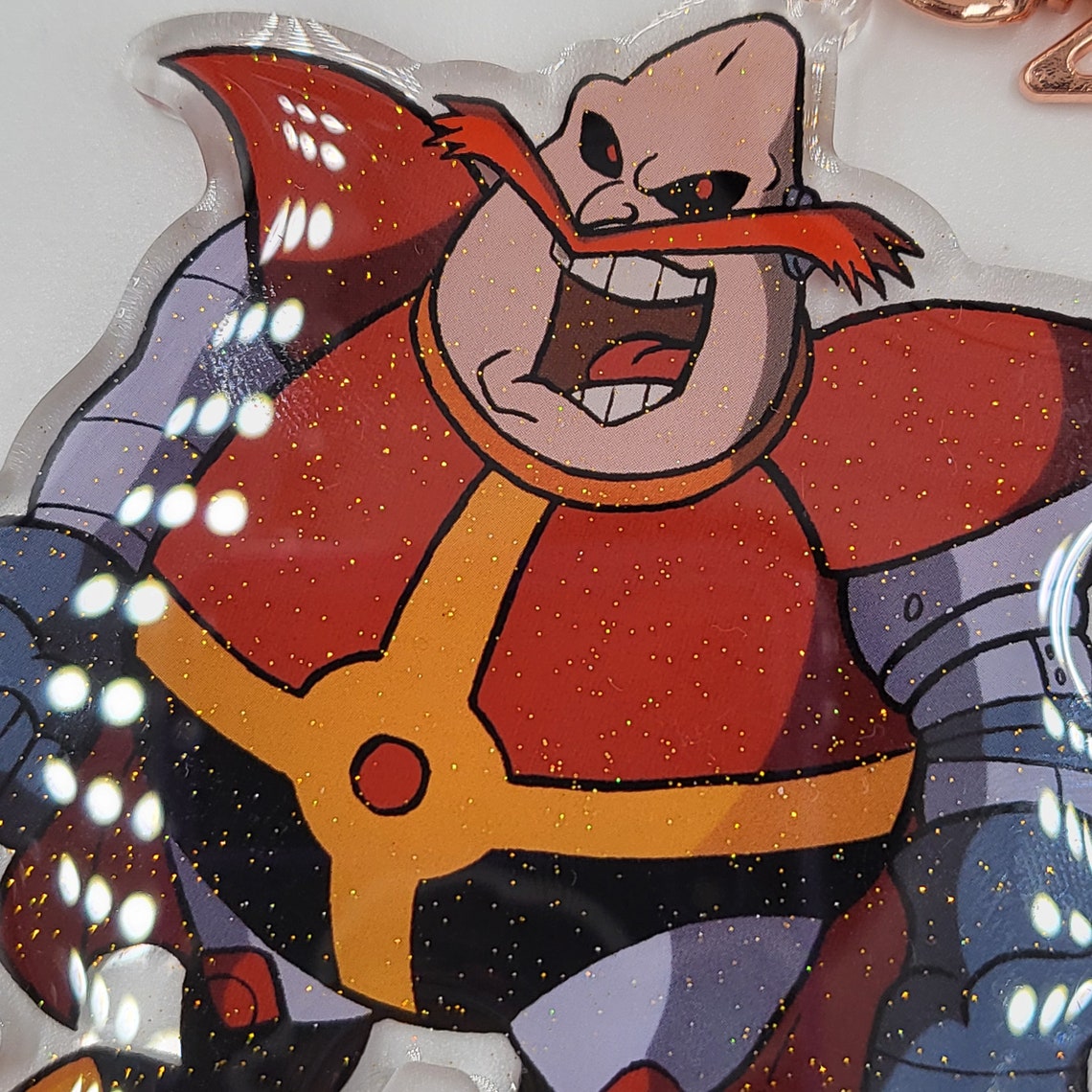 Sonic Underground DR ROBOTNIK Custom Acrylic Glitter Keychain 3.5 ...