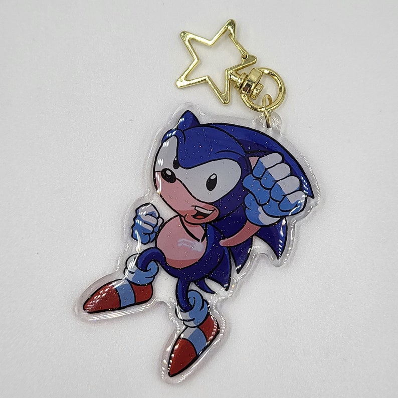 Sonic Underground SONIC Custom Acrylic Glitter Keychain 3" - Etsy