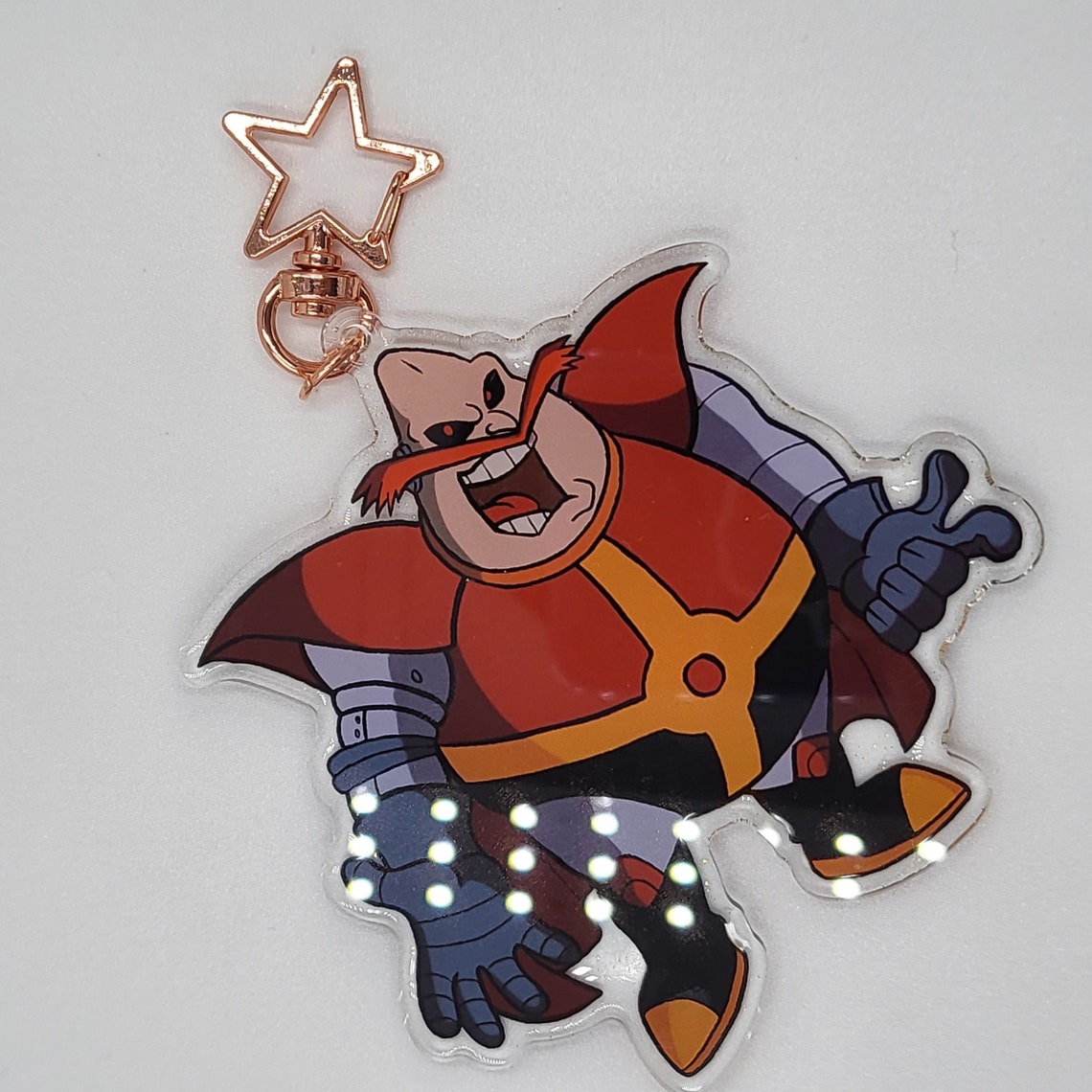 Sonic Underground DR ROBOTNIK Custom Acrylic Glitter Keychain 3.5 ...