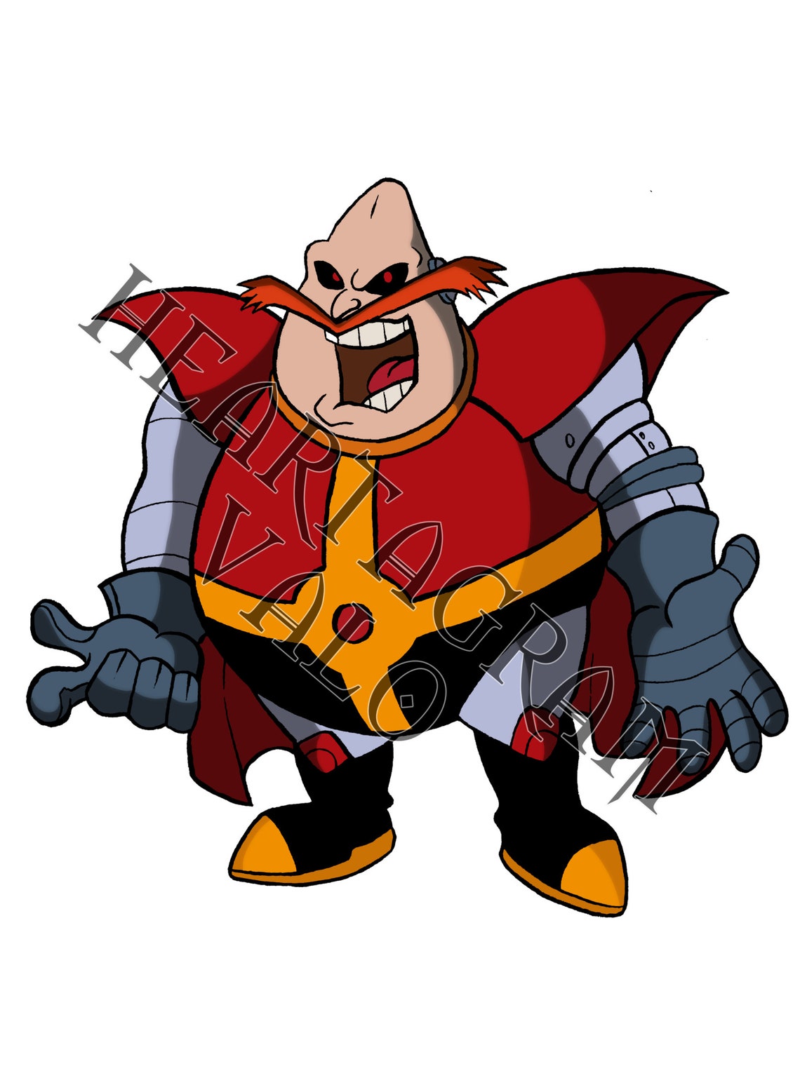 Sonic Underground DR ROBOTNIK Custom Acrylic Glitter Keychain 3.5 ...