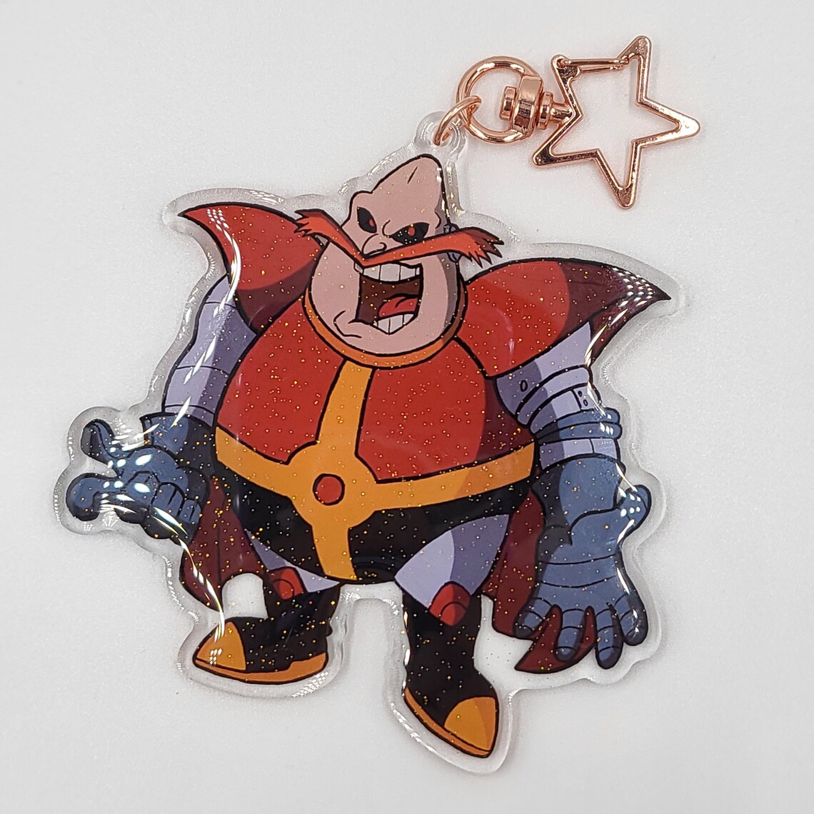 Sonic Underground DR ROBOTNIK Custom Acrylic Glitter Keychain 3.5 ...