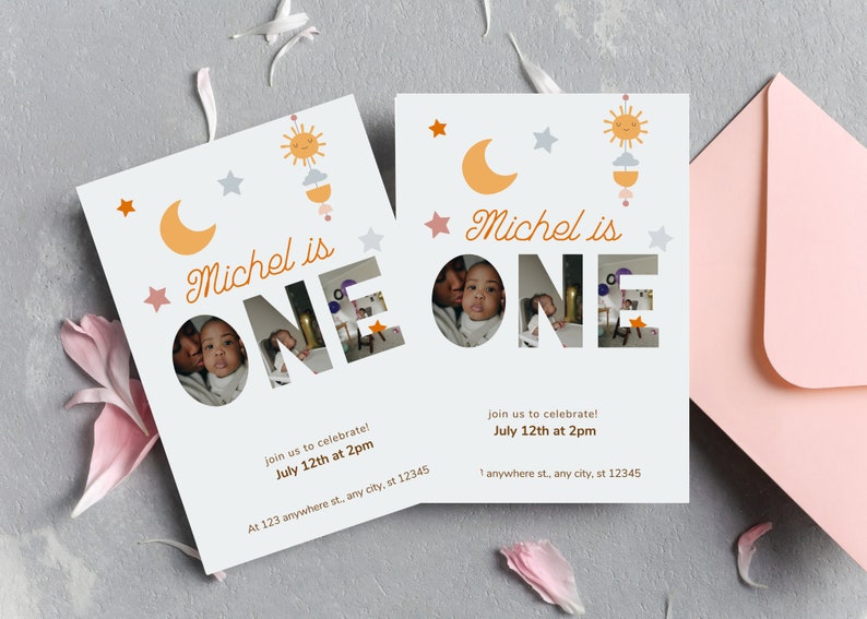 One Year Birthday Invitation, First Birthday Invitation, Wild One Party ...
