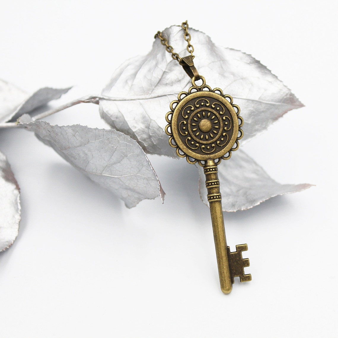 Wheel of Hekate Key Pendant Necklace, Hecate Witchcraft, Triple Moon ...