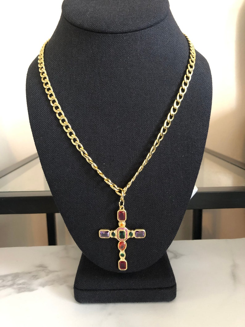 Bossa Nova 24K Gold-filled Latin Cross Curb Chain Geometric, Latin ...