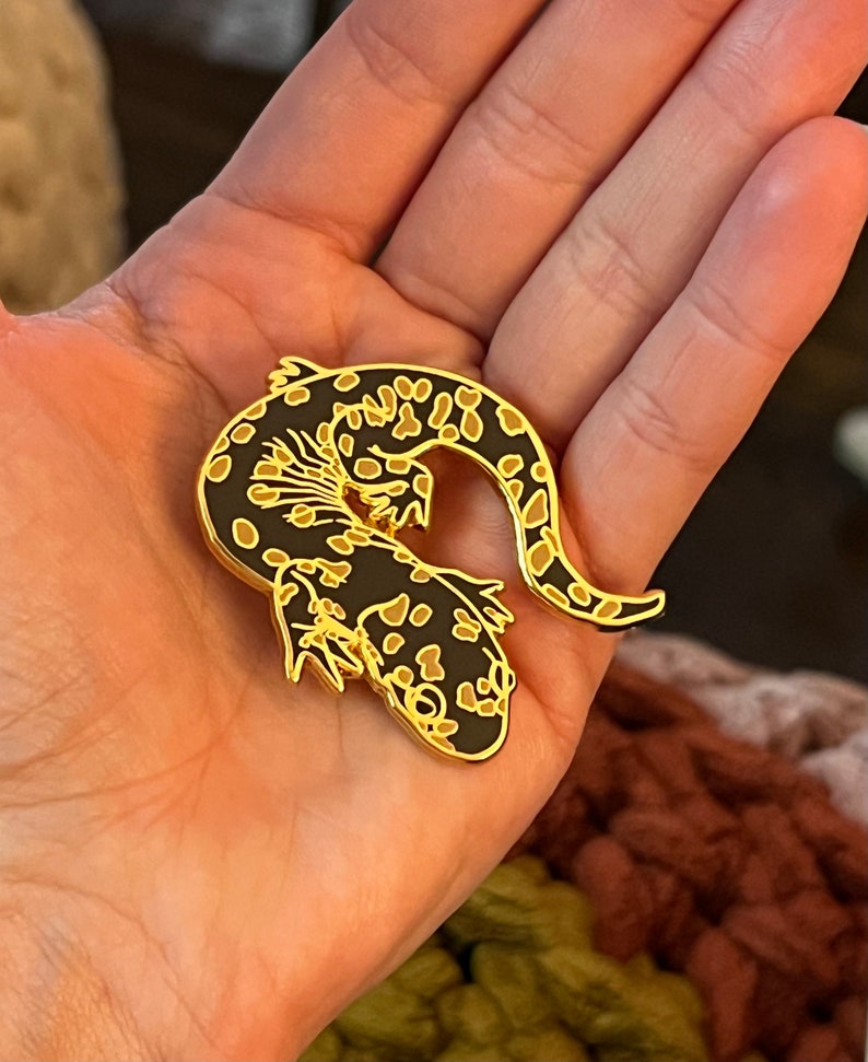 Tiger Salamander Enamel Pin - Etsy